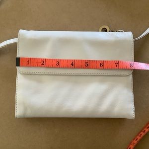 Perlina | Bags | Ivory Leather Perlina Small Crossbody Wallet Bag ...